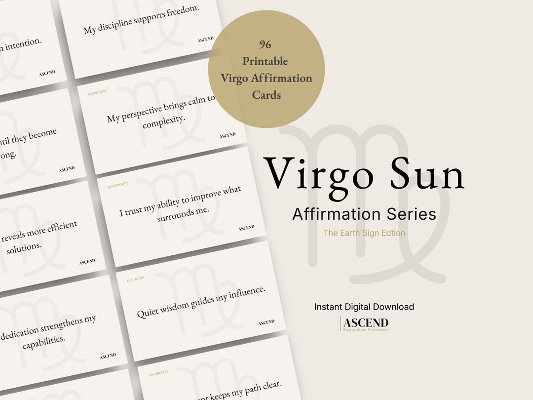 Virgo Affirmation Cards | 96 Daily Positive Printable Affirmations ...