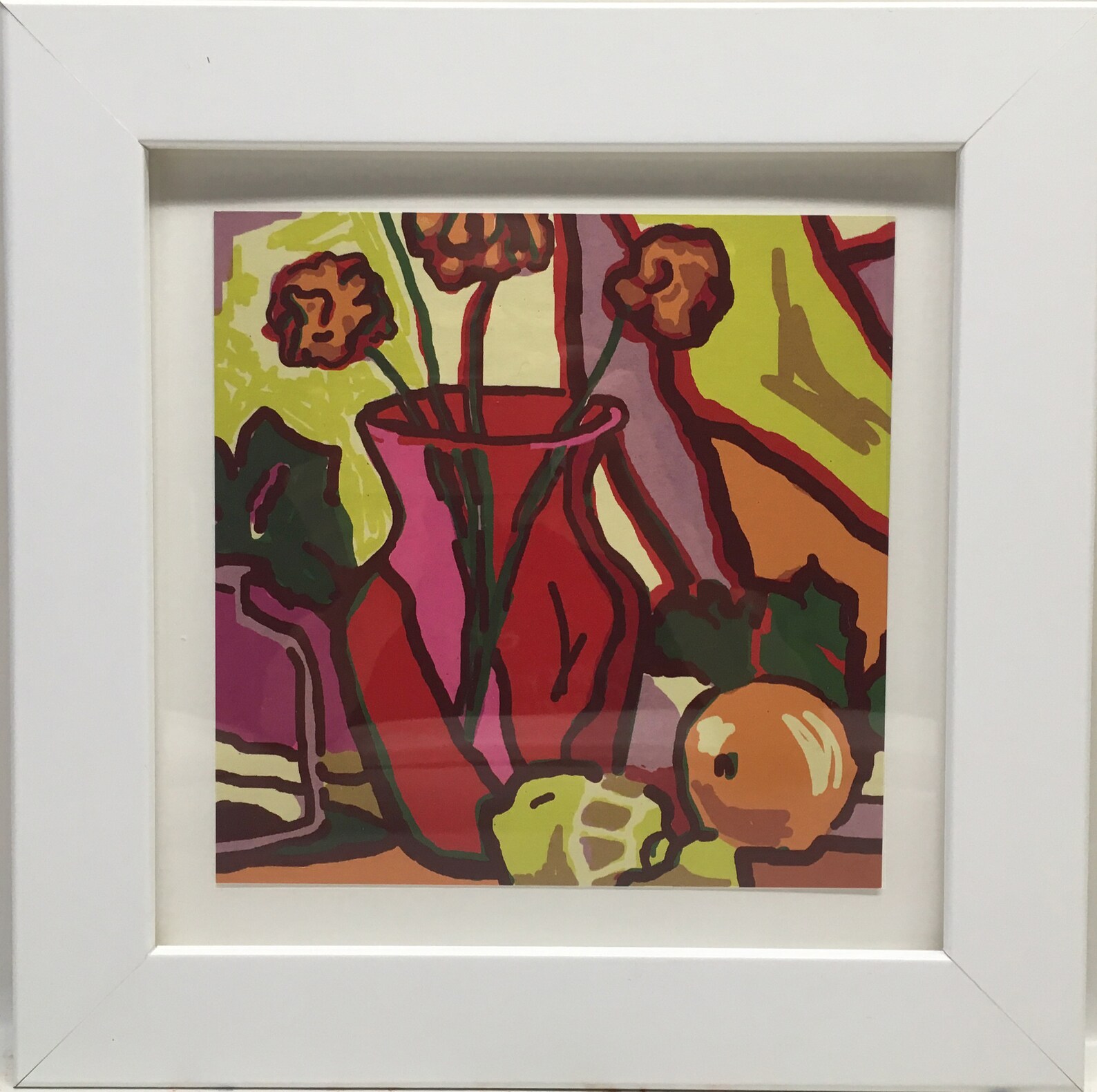 Original Screen Print Still Life Wall Art Floral Art - Etsy