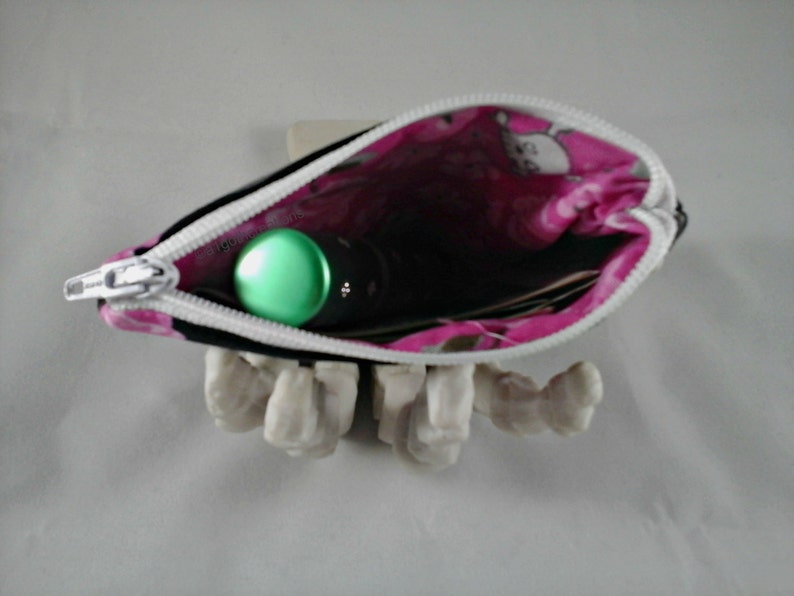 Girly Skull Coin Purse Skull and Floral Coin Purse Gothic - Etsy