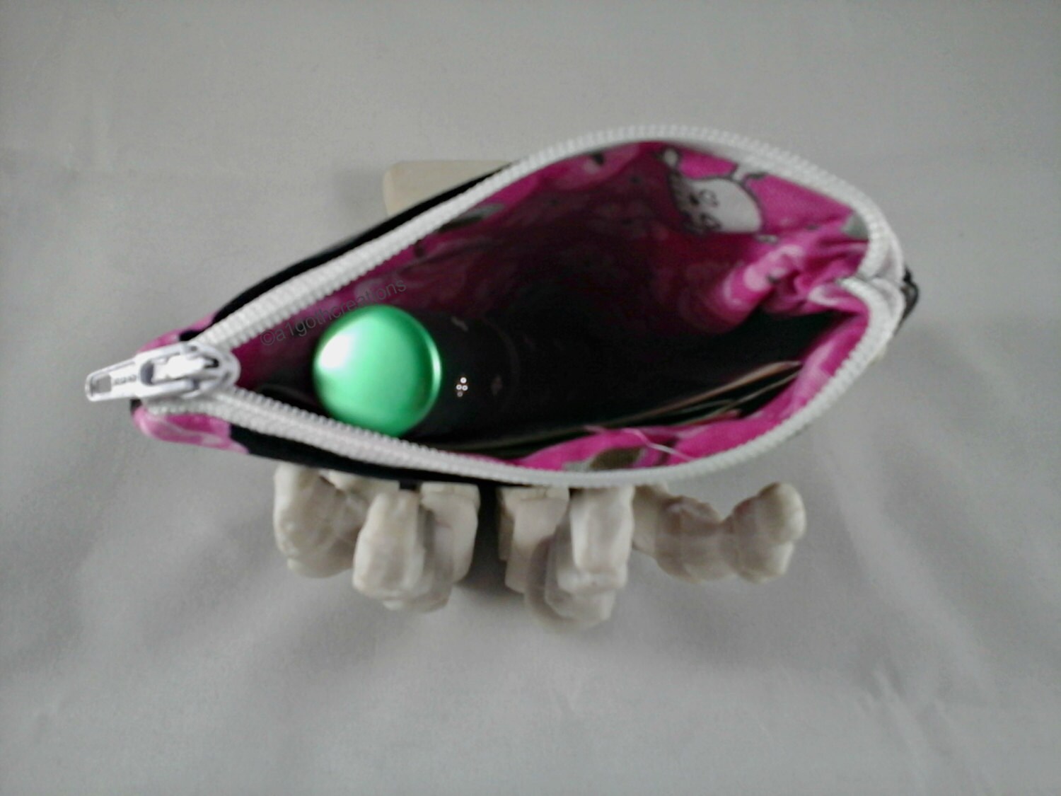 Girly Skull Coin Purse Skull and Floral Coin Purse Gothic - Etsy