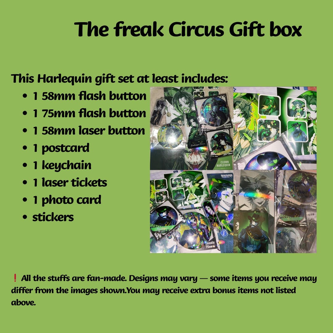 Freak Circus Pierrot & Harlequin Inspired Gift Box | Dark Circus ...