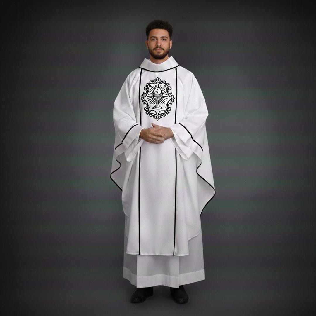 Roman Chasuble Catholic With Combination || Traditional Clergy Cloths ...