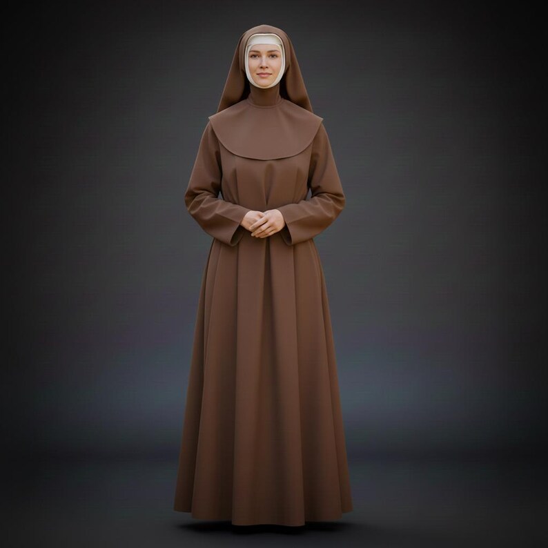 Nun Dress for Women , Adult Nun Outfit , Custom Cassock , Black Clergy ...