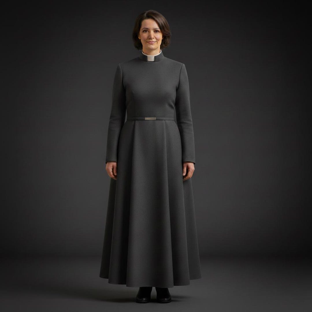 Female Clergy Cassock Grey – Custom Cassock , Robe Religious Garment - Etsy