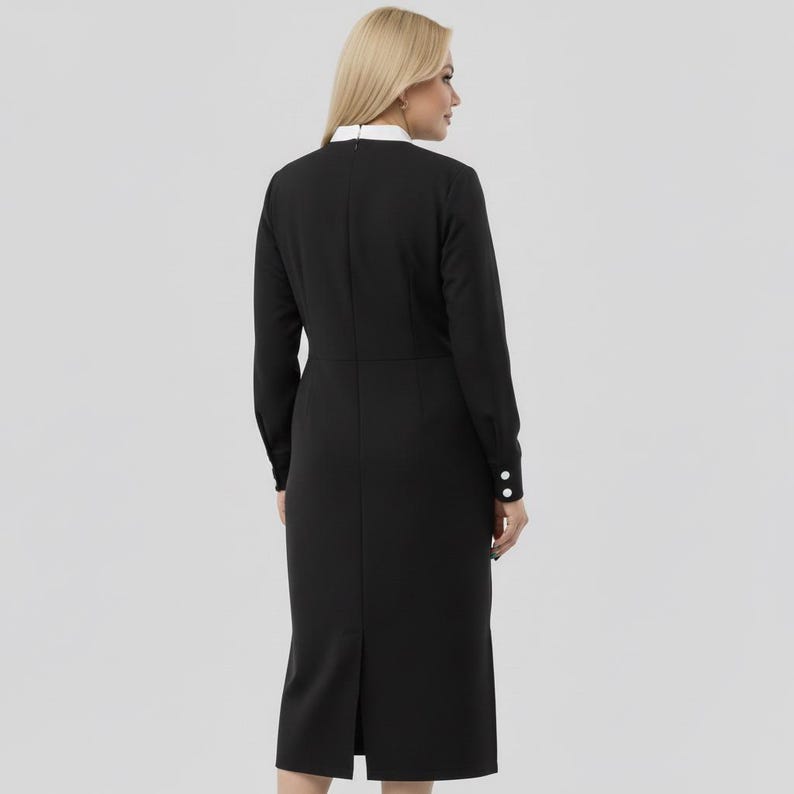 Female Clergy Cassock With White Design – Custom Cassock , Black Clergy ...
