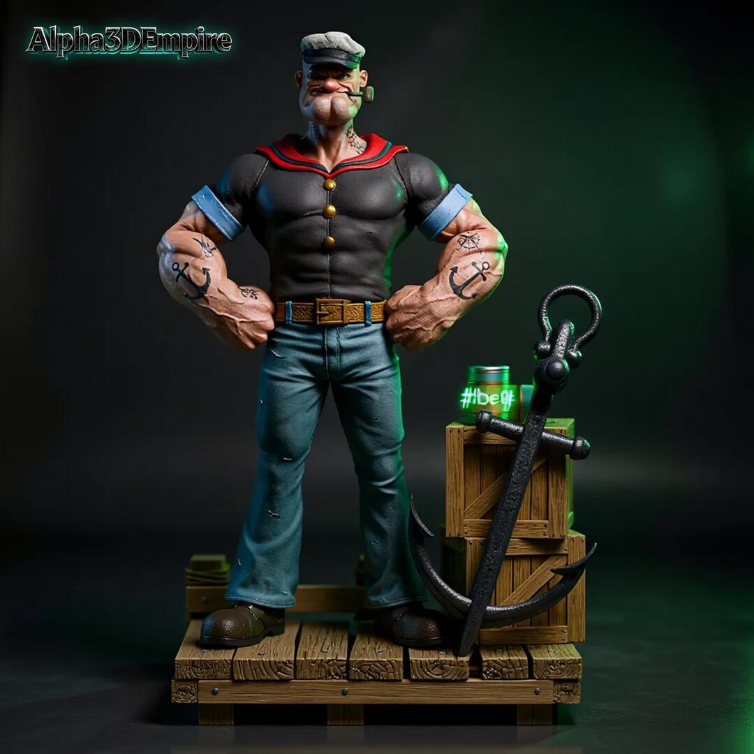Popeye 3D STL Print File Model Download - Etsy