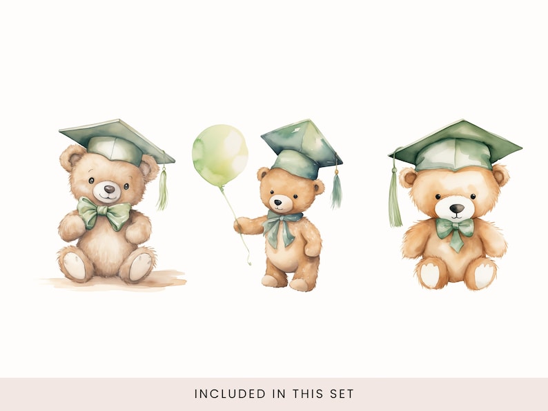 Graduation Bear Clipart PNG for Planner Stickers, Graduation ...