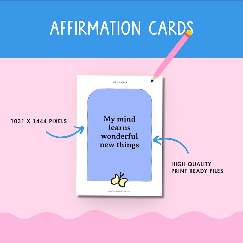 Positive Affirmation Cards for Kids, Encouragement Confidence Boost ...