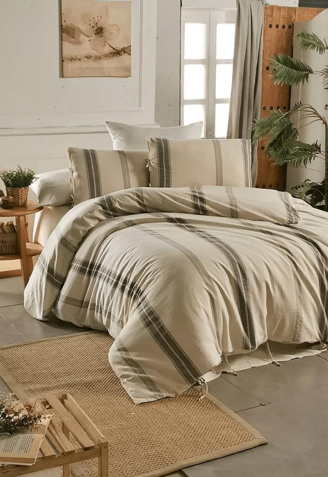 Luxury Turkish Duvet Cover Set – Alani Collection, Yarn Dyed, King Size ...