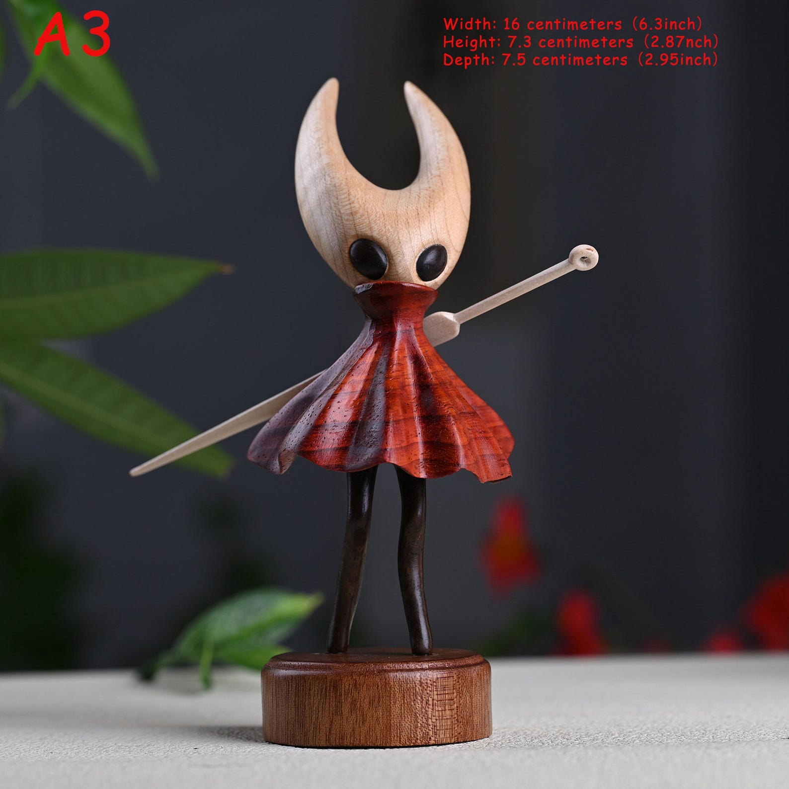 Handmade Hollow Knight Inspired Walnut Wood Sculpture • Magnetic ...