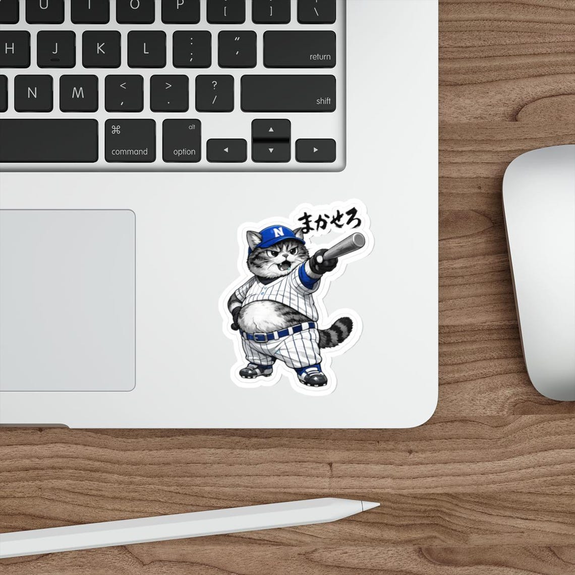 Die-cut Baseball Busa Cat Sticker - Bold, Funny Japanese Street Style ...