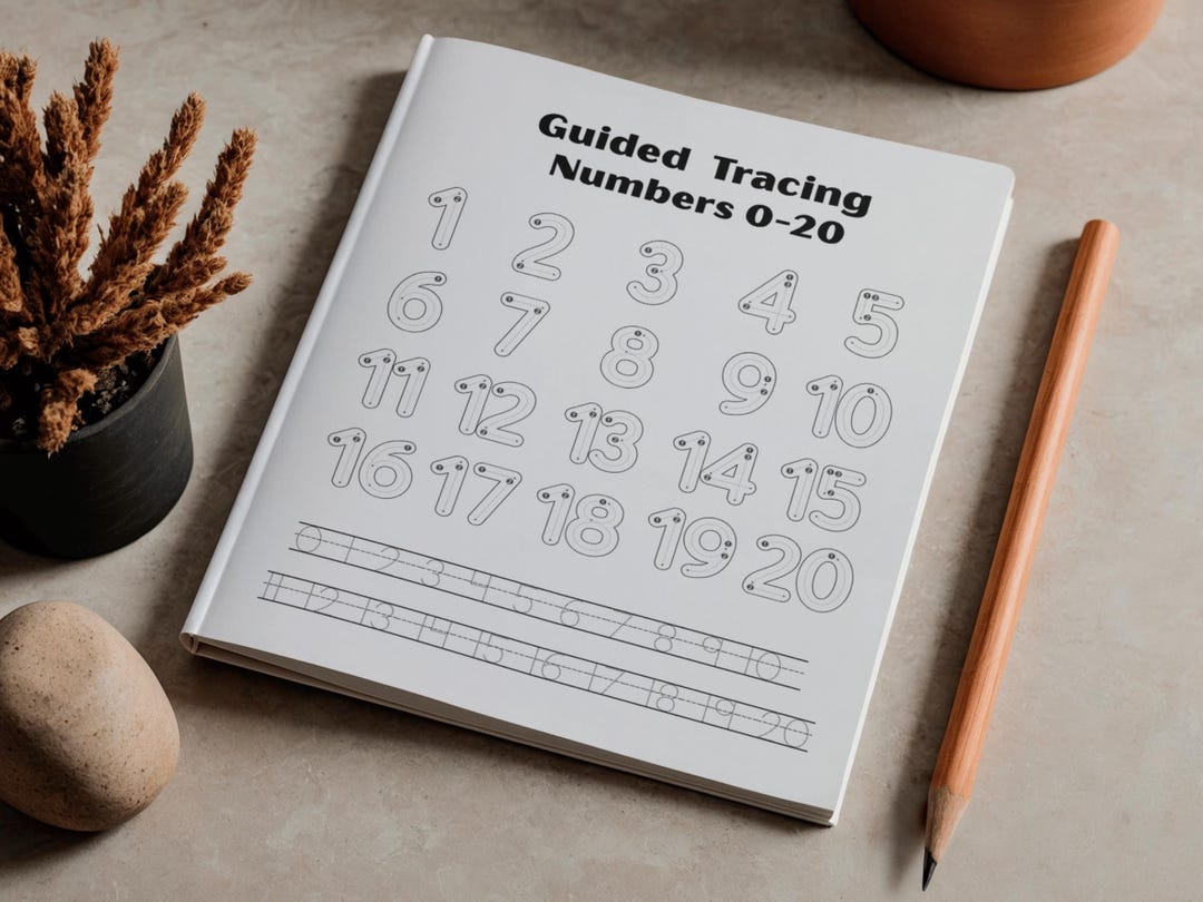 Tracing Numbers 0-20 Worksheet, Preschool Writing Practice (PDF ...