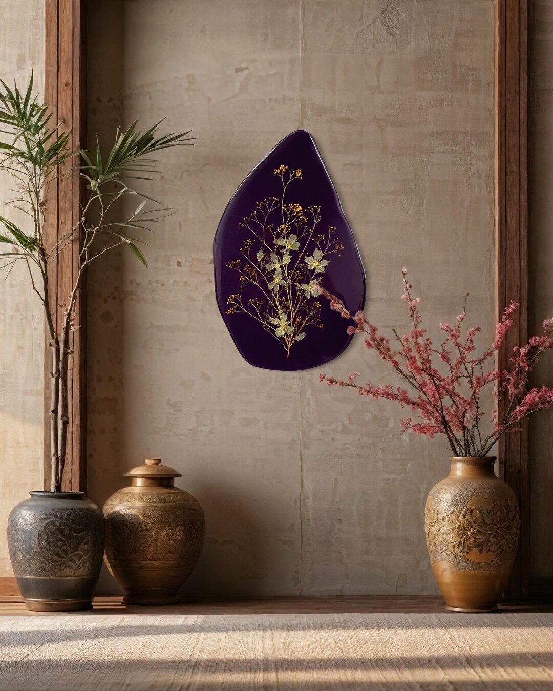 Custom Order 3D Floral Epoxy Resin Wall Art, Flower Resin Wall Art ...