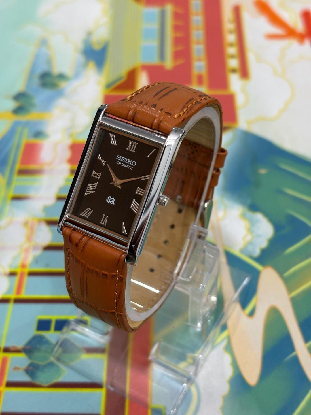 Vintage Seiko Slim Tank Style Men’s Watch, Quartz Rectangular ...