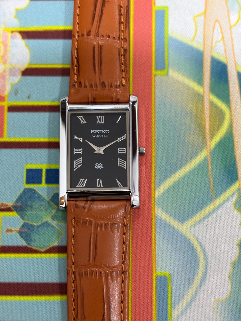 Vintage Seiko Slim Tank Style Men’s Watch, Quartz Rectangular ...