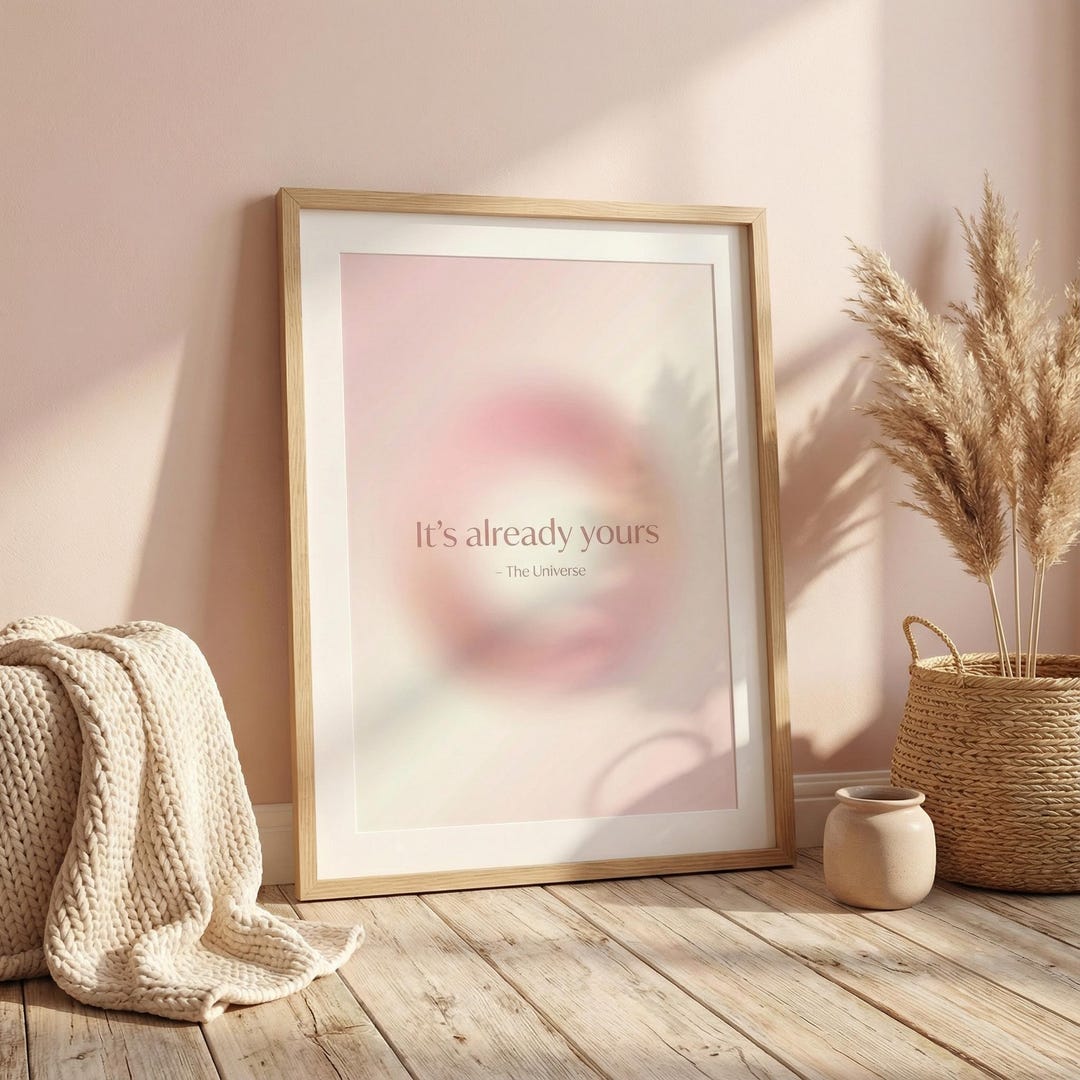 Manifest Art Print, Aura Energy, Affirmation Poster, Digital Download ...