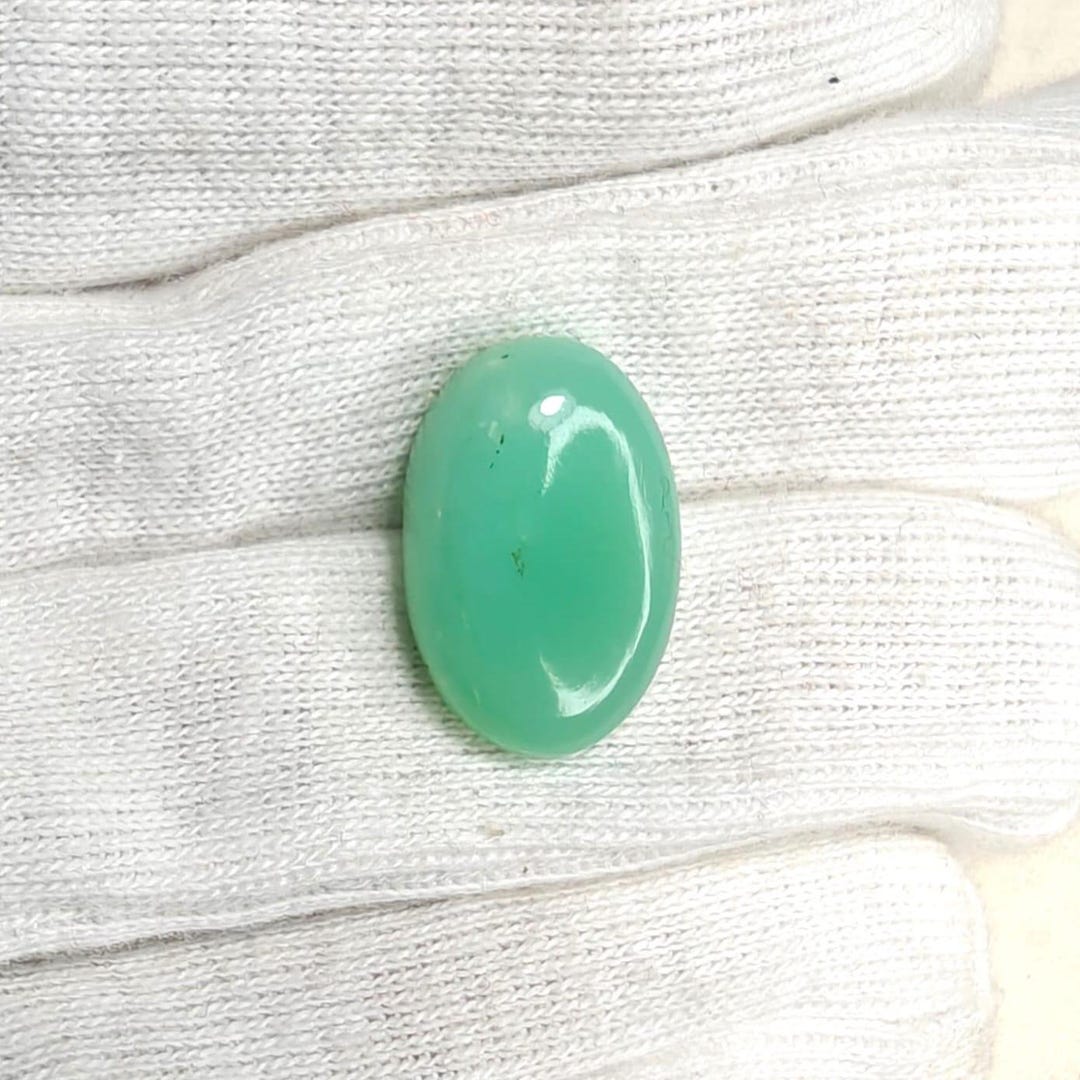 Natural Chrysoprase Cut Stone Size a 17x11x5 Mm Gram 2 Faceted Green ...