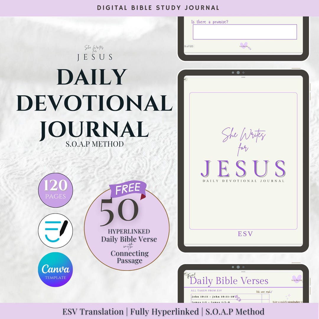 S.O.A.P. Bible Study Journal, ESV, Daily Devotional | 50 Free Bible ...