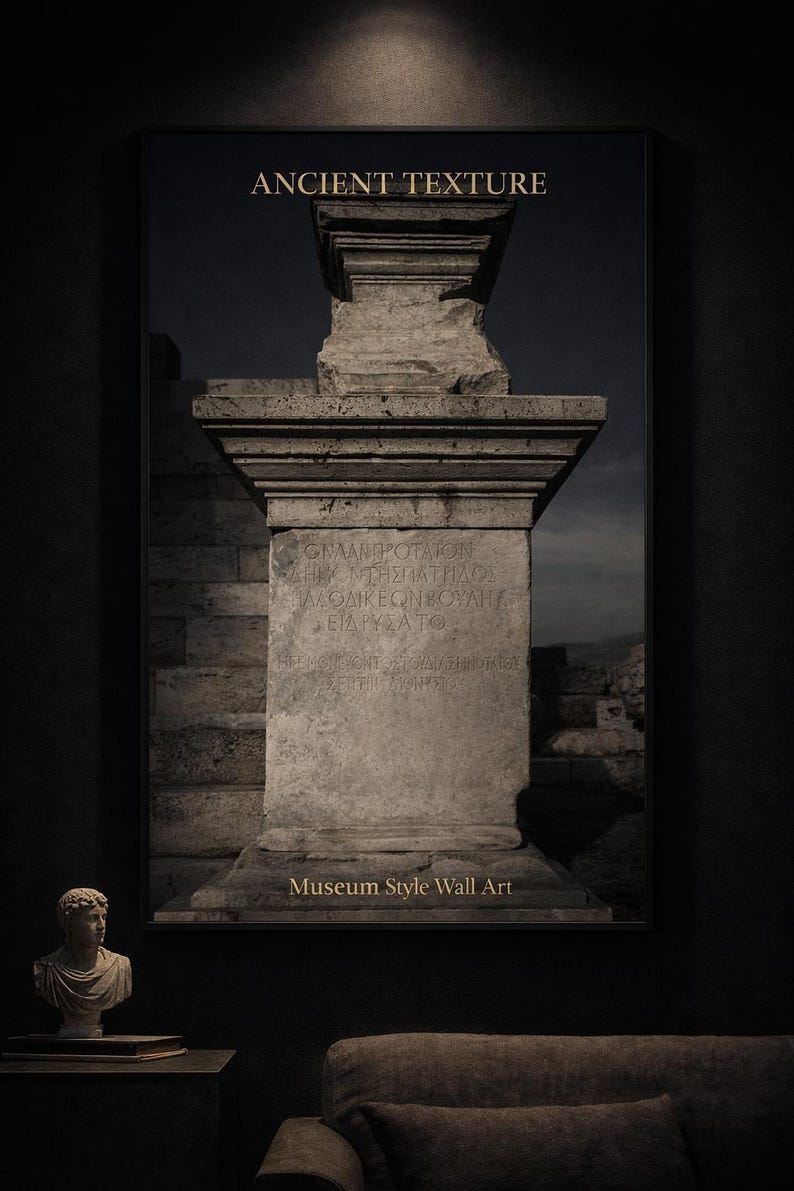 Ancient Stone Column Inscription Print (digital Download) - Etsy