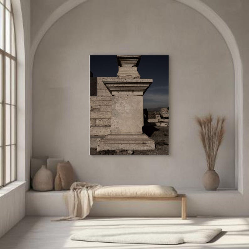 Ancient Stone Column Inscription Print (digital Download) - Etsy