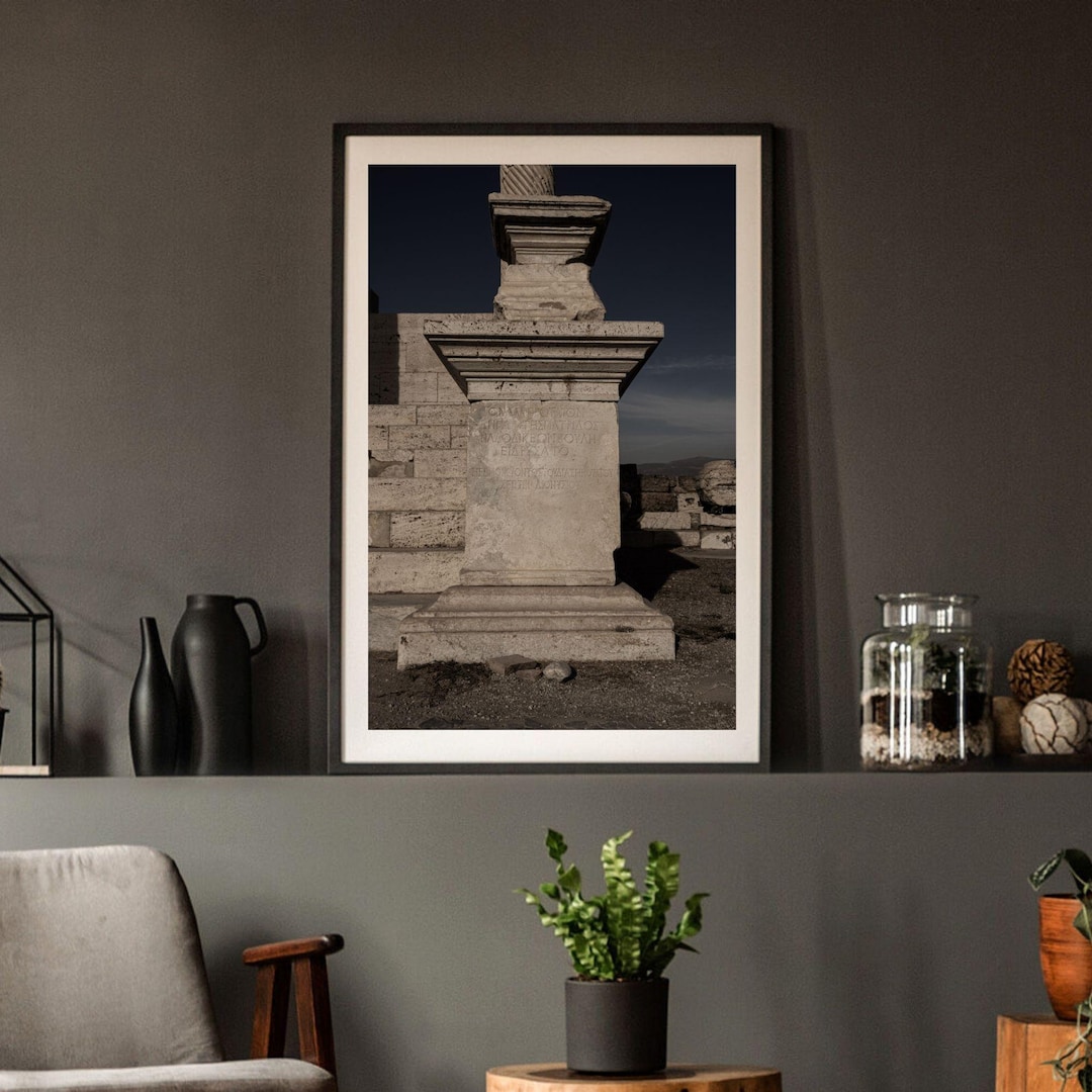 Ancient Stone Column Inscription Print (digital Download) - Etsy