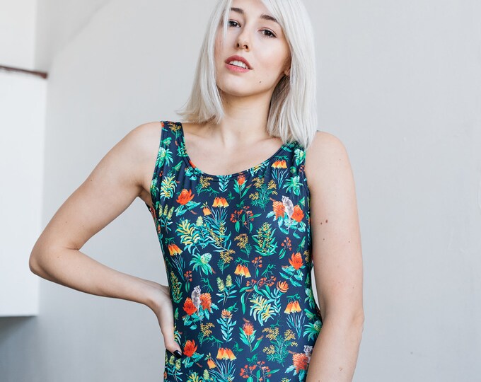 One-piece Australian Bush Flower Swimsuit, Floral Bathing Suit ...