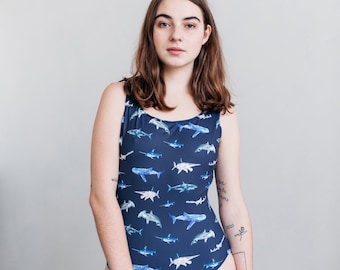 Shark Swimsuit | Etsy