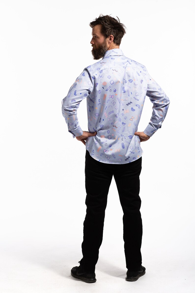 Men's pasta shirt pasta button down shirt | Etsy