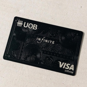 Personalized Metal Laser Engraved UOB Infinite VISA Credit/debit Card ...