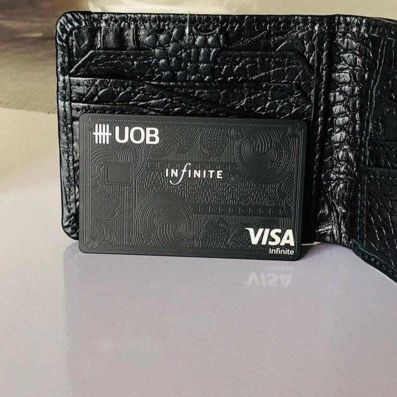 Personalized Metal Laser Engraved UOB Infinite VISA Credit/debit Card ...