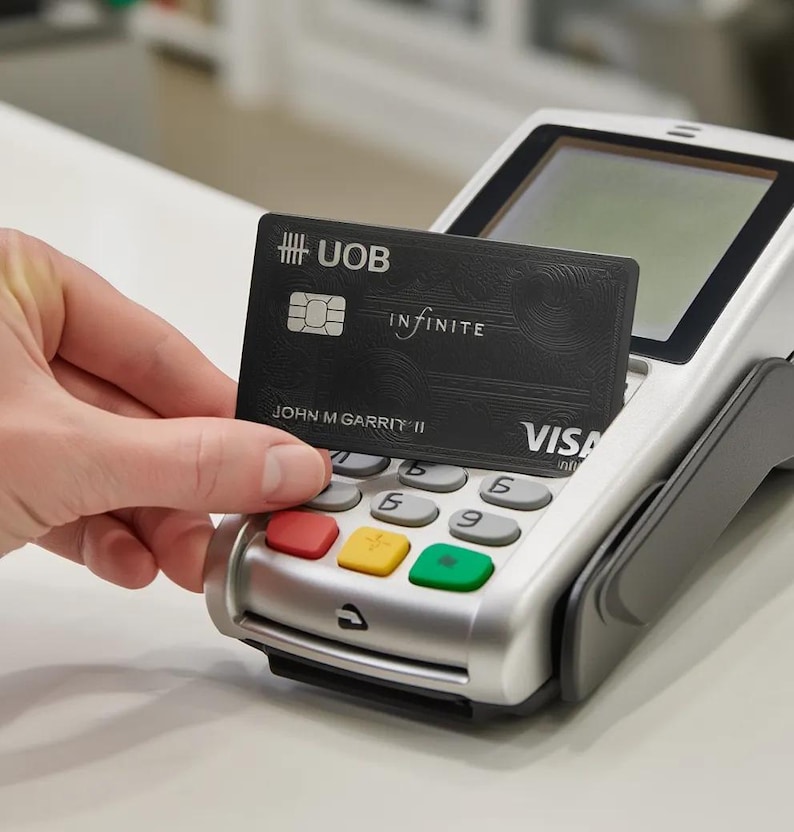 Personalized Metal Laser Engraved UOB Infinite VISA Credit/debit Card ...