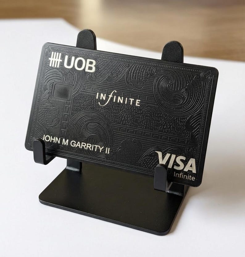 Personalized Metal Laser Engraved UOB Infinite VISA Credit/debit Card ...