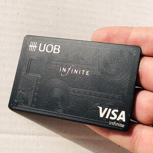 Personalized Metal Laser Engraved UOB Infinite VISA Credit/debit Card ...
