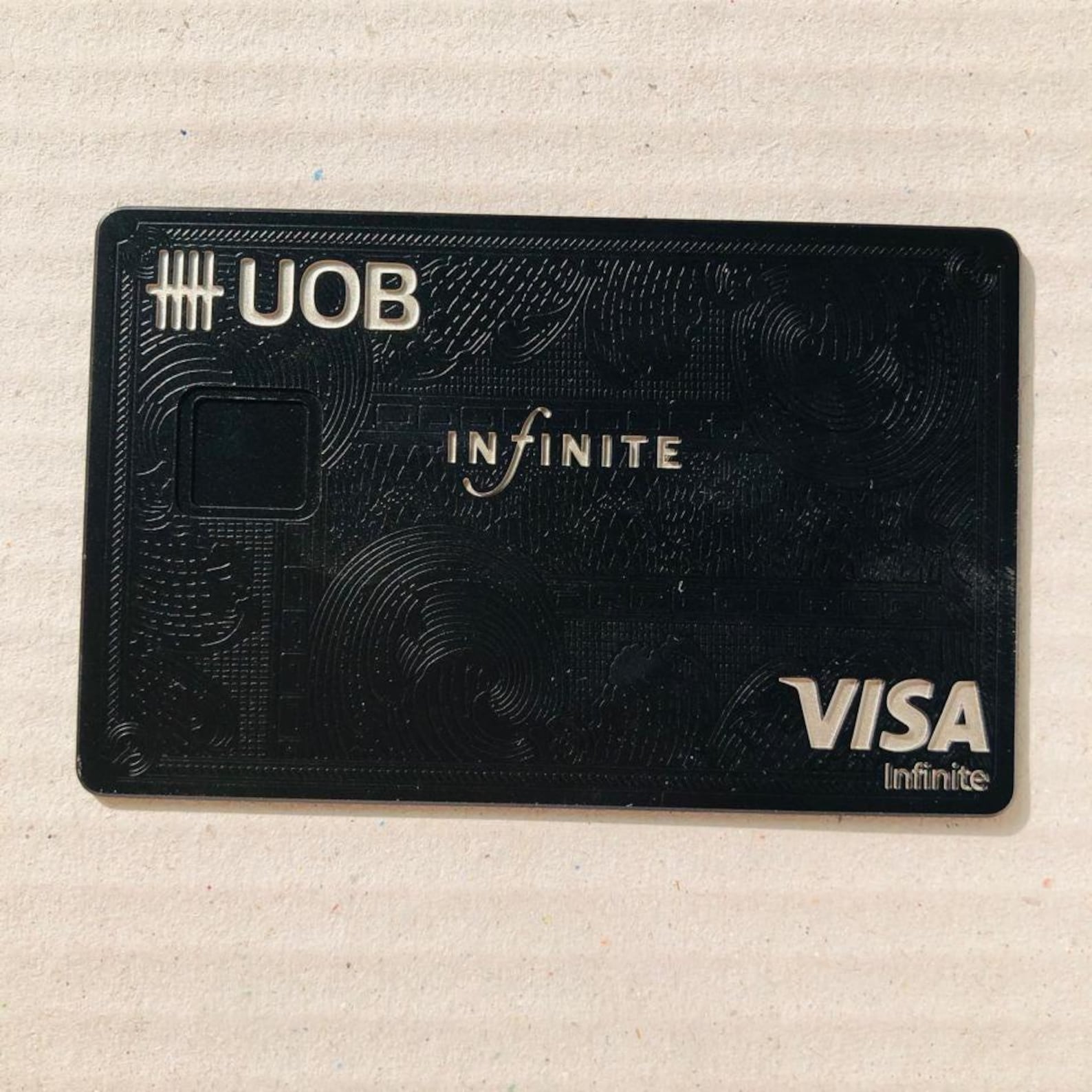 Personalized Metal Laser Engraved UOB Infinite VISA Credit/debit Card ...