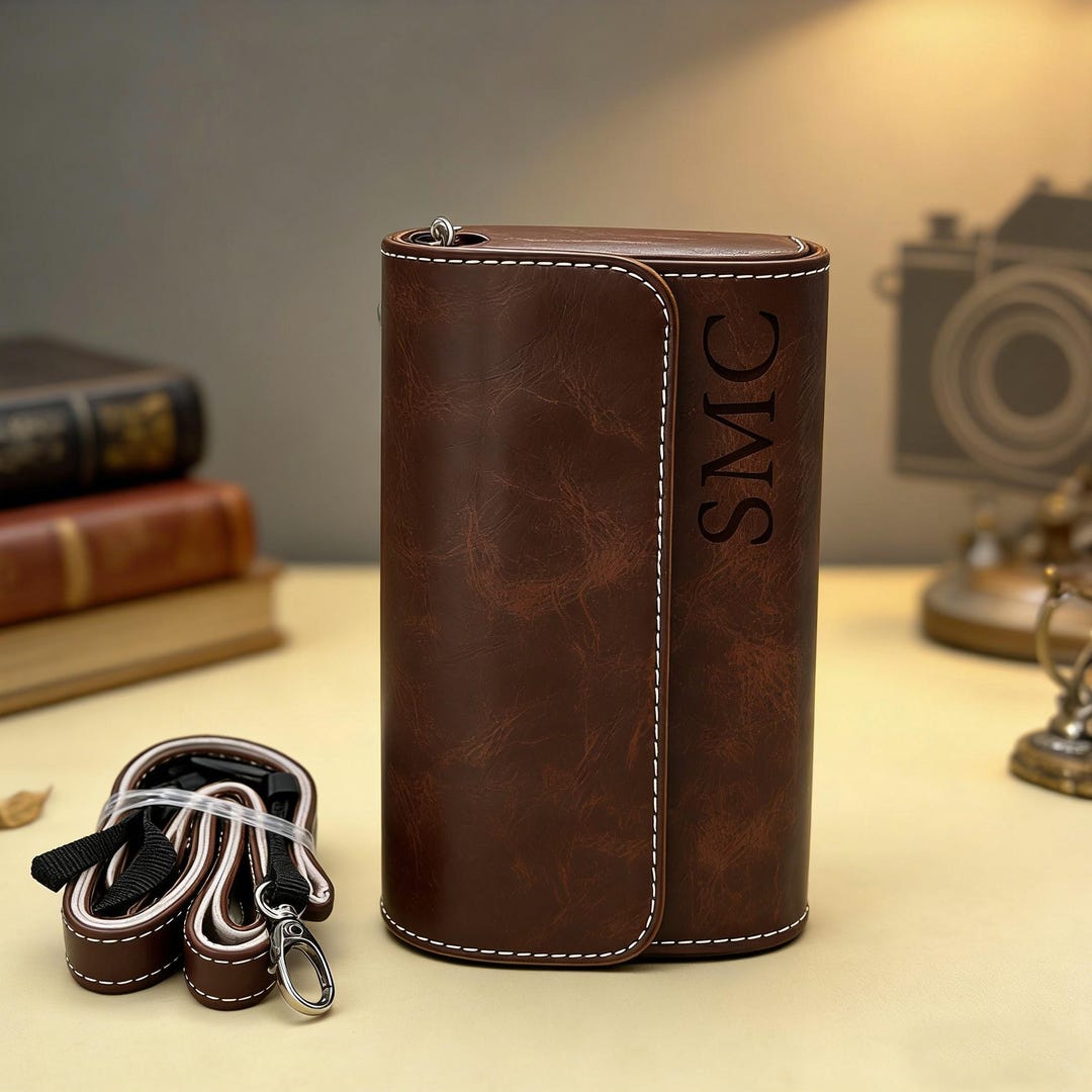 Custom Leather Compact Camera Bag, Personalized Travel Camera Pouch - Etsy