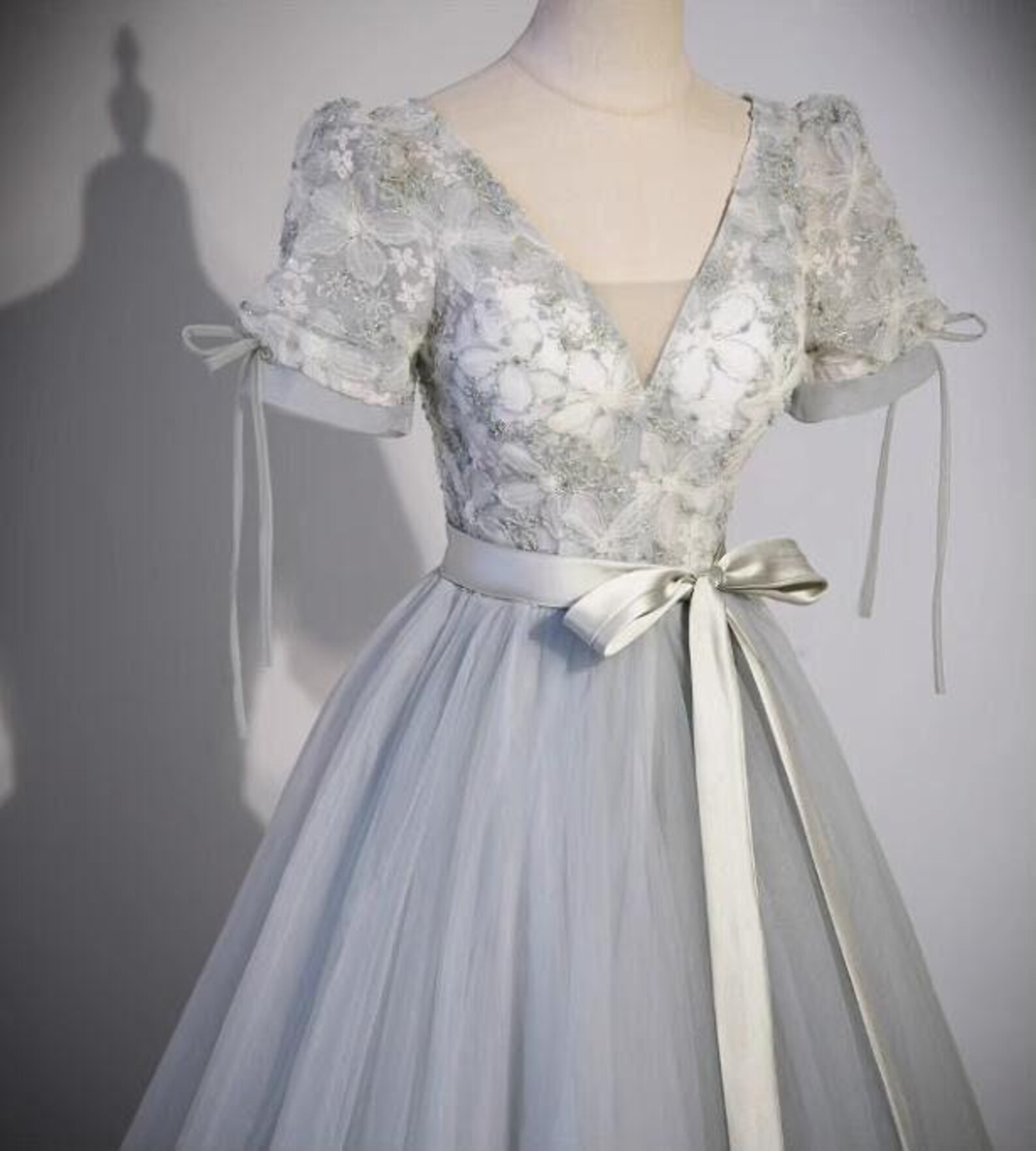 Fairy Gray Princess Prom Dress, Sparkle French Style Gown - Etsy
