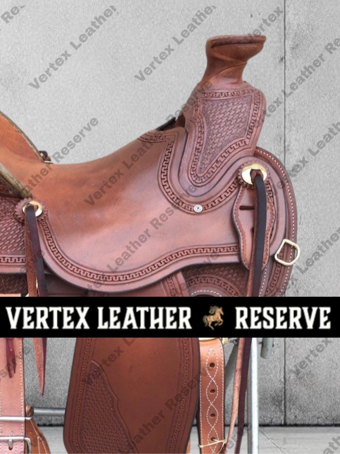 Wade Tree A Fork Premium Leather Western Roping Ranch Work Horse Saddle ...