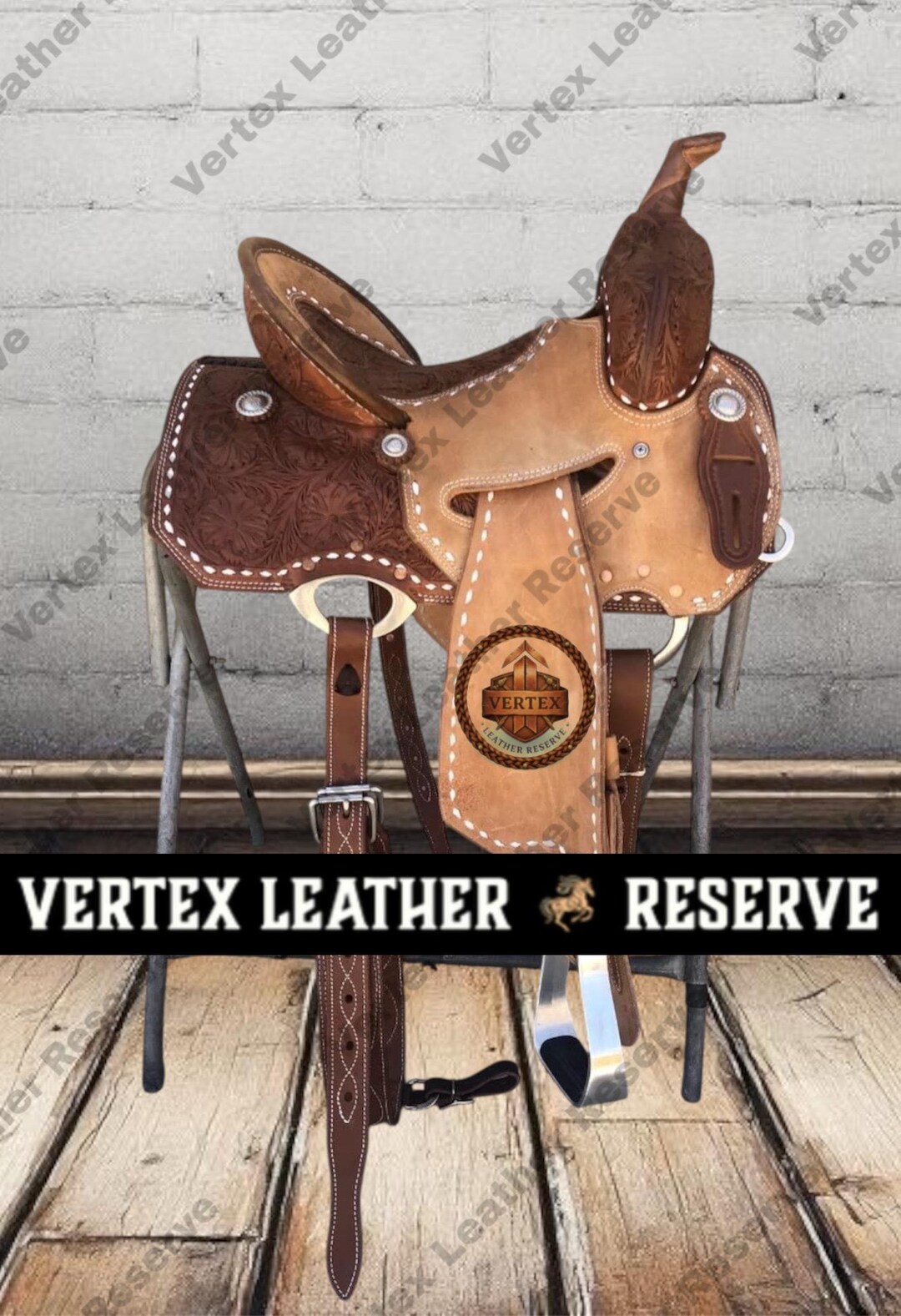 Deep Seat Strip Down Buck Stitched Western Barrel Racing Leather Horse ...