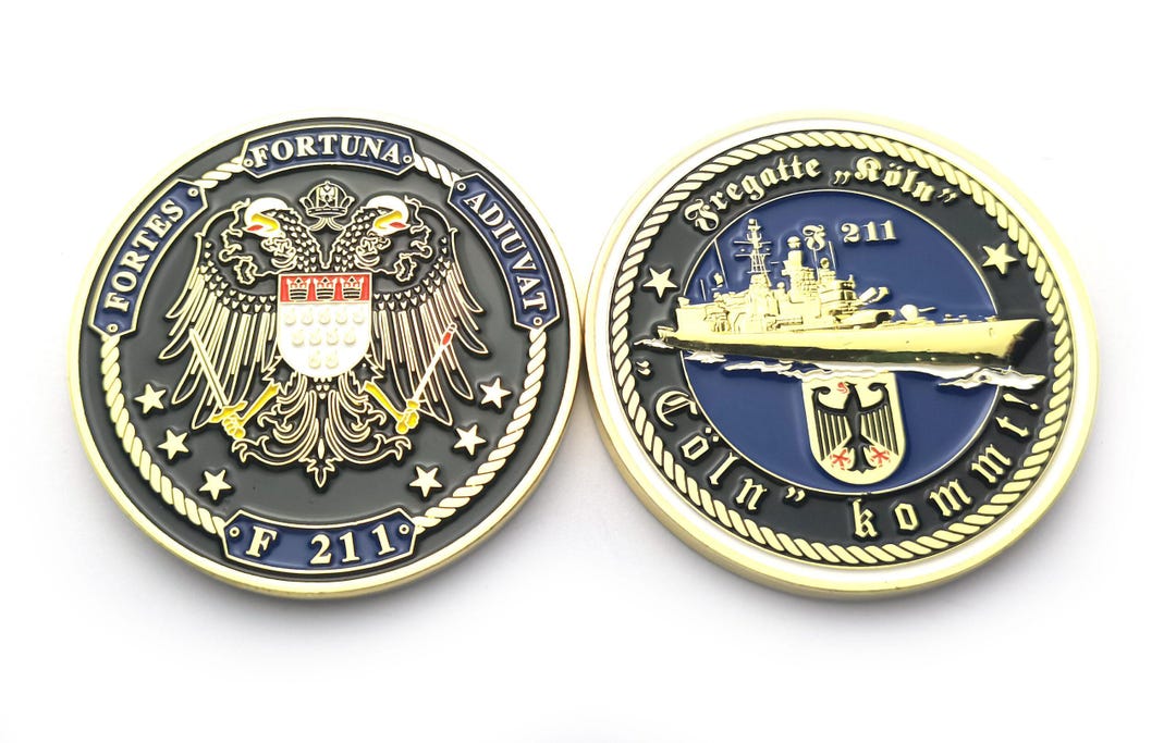 F211 Frigate Cologne - Coin 45 Mm - German Navy - Etsy