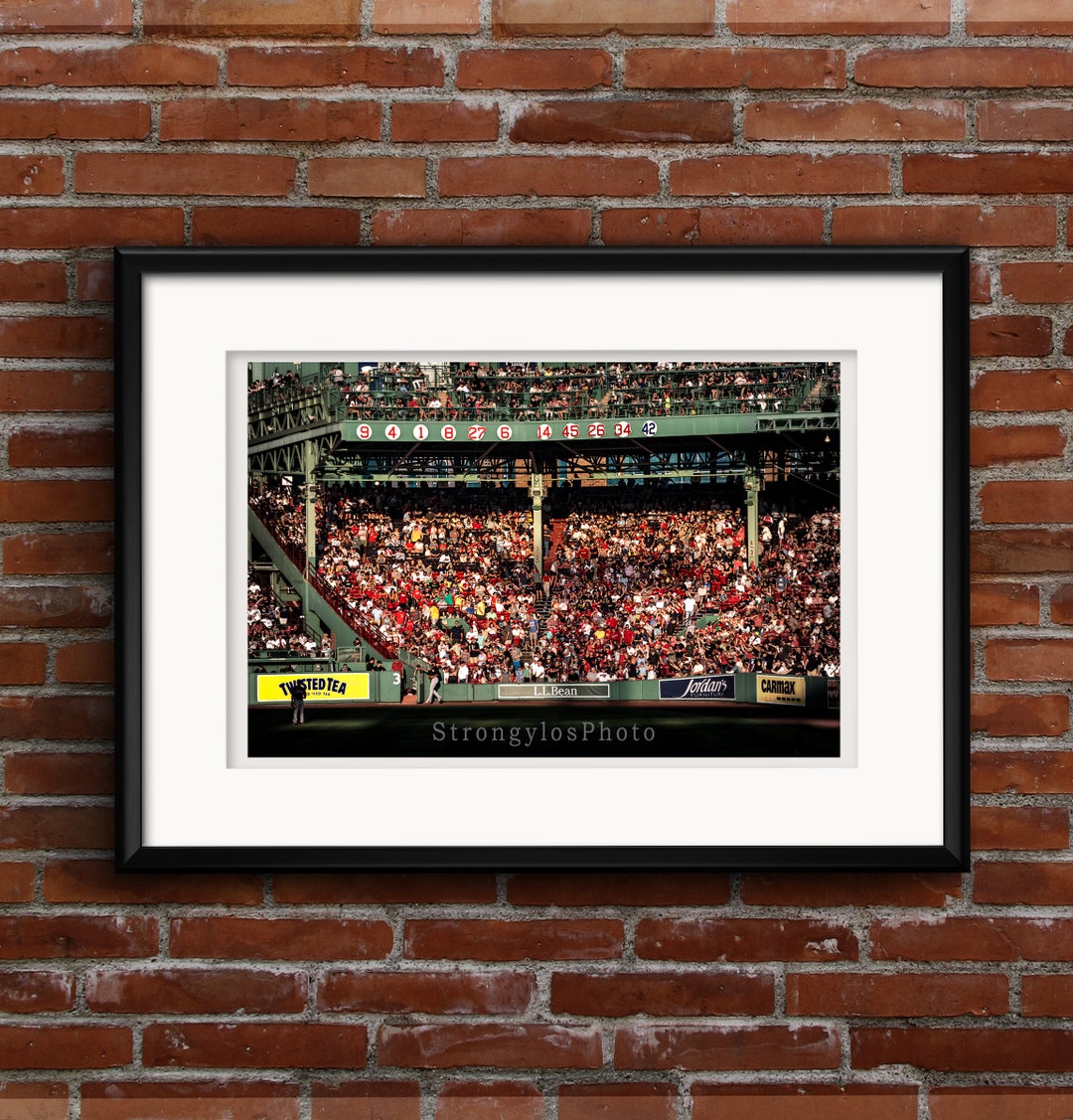 Right Field at Fenway Park With Crowd and Retired Numbers, Sports Photo ...