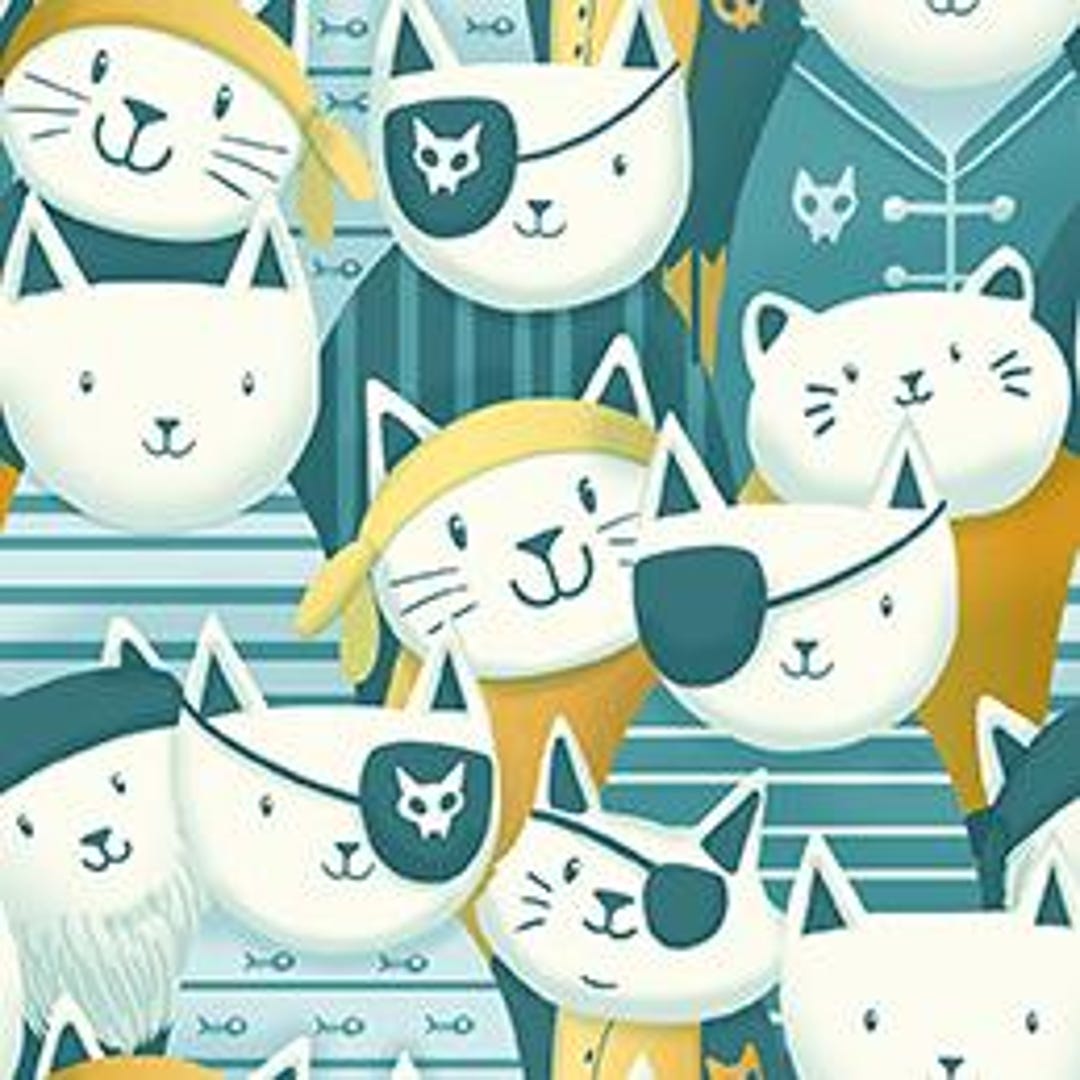 Pirate Friends in Blue From the Sky Adventures Collection by Paintbrush ...