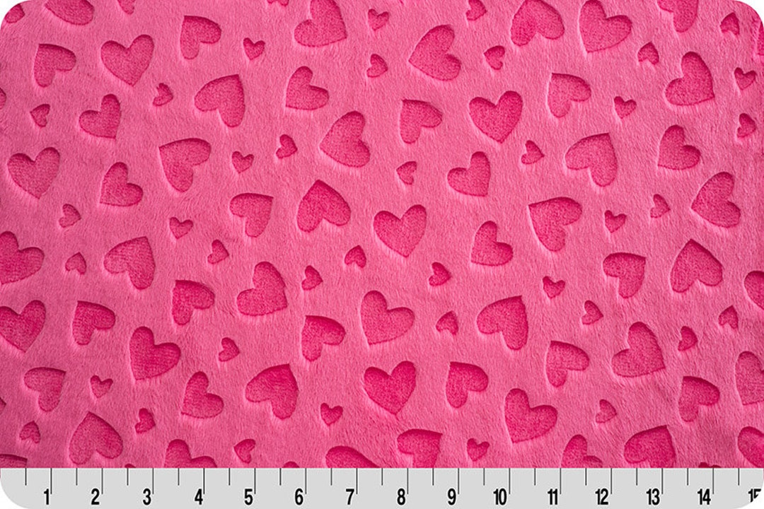 EMBOSSED HEART MINKY - Embossed Heart Cuddle® in Fuchsia From Shannon ...