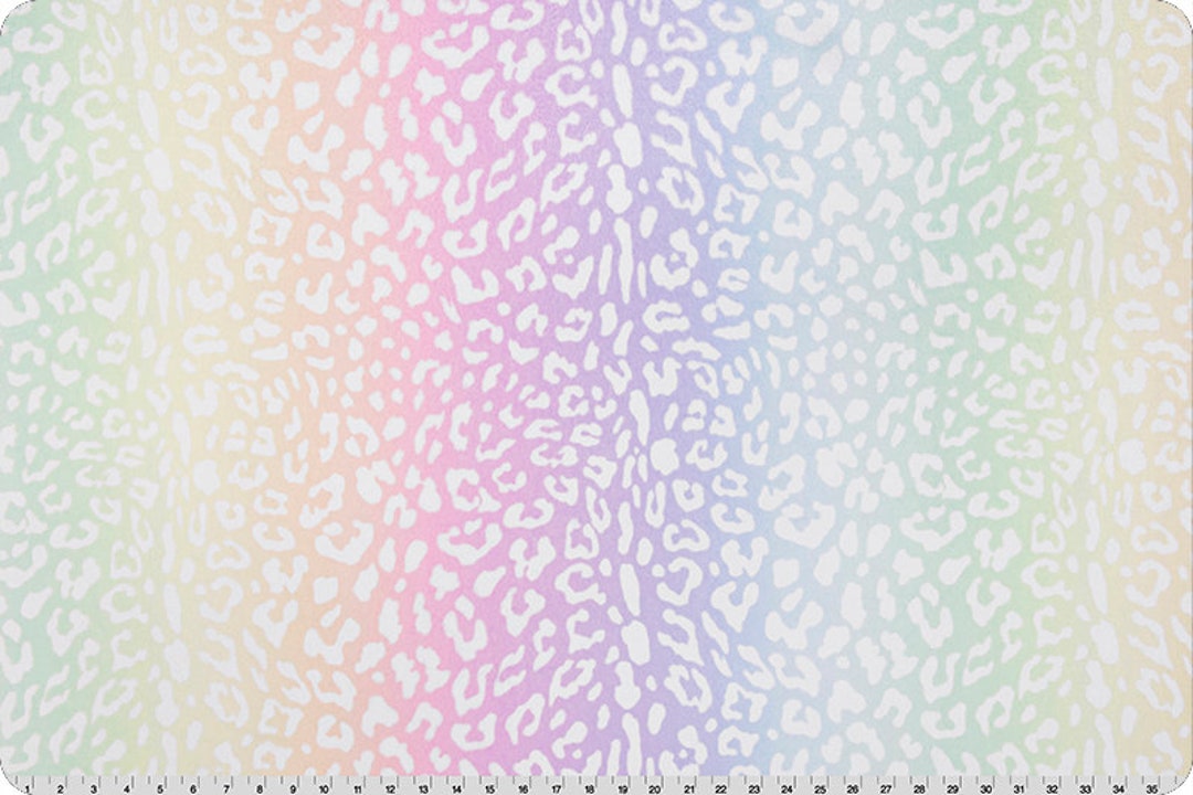 Double Sided Minky - Leopard Rainbow Cloud Cuddle® in Pastel From ...