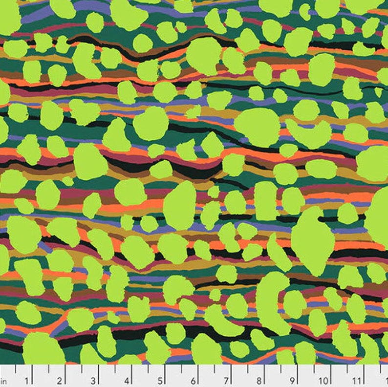 Kaffe Fassett Fabric by the Yard Stream in Green From Kaffe - Etsy