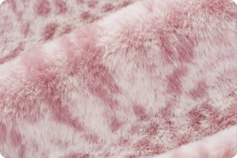 MINKY Luxe Cuddle® Seal Lace in Woodrose Pink Furry Fabric | Etsy