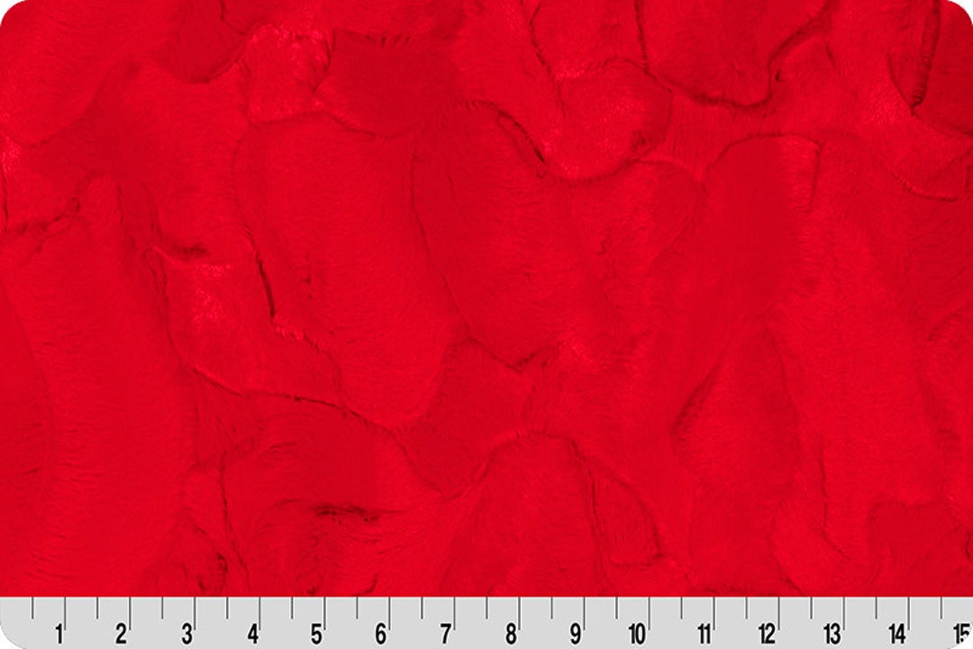 Red Hide Luxe Cuddle® MINKY Warm and Furry Fabric From Shannon Fabrics ...