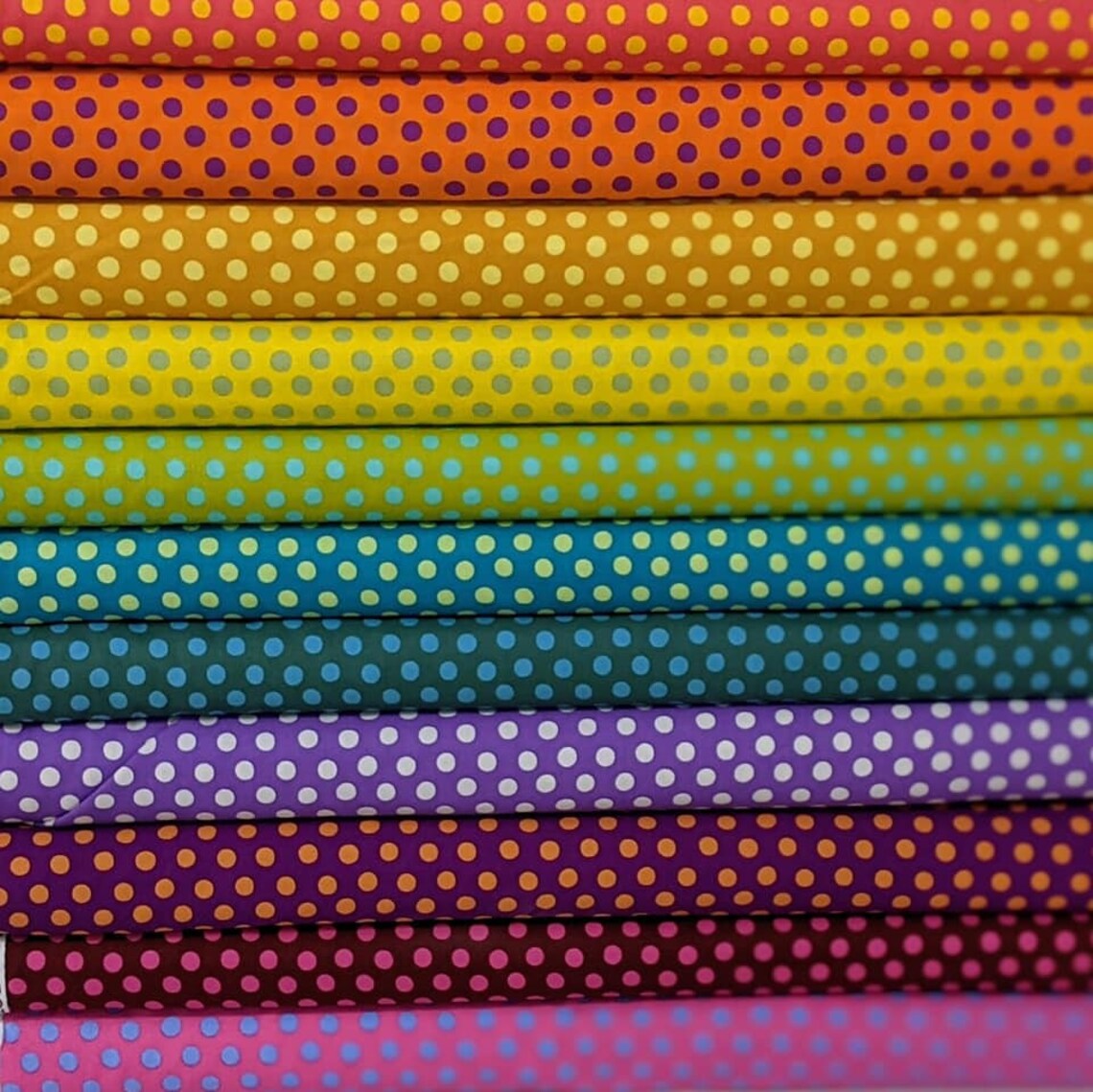 Kaffe Fassett FABRIC BUNDLE SET Beautiful Bold Spots Dots From - Etsy