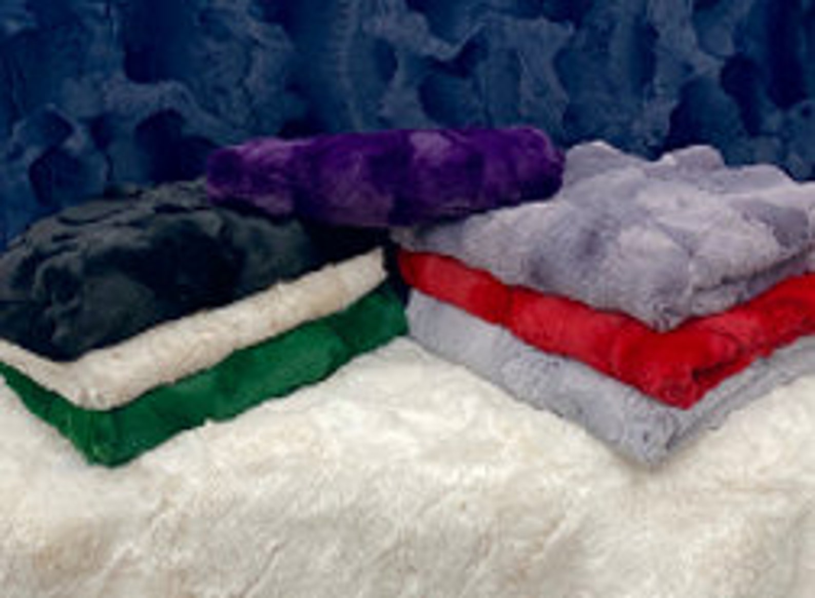 Solid Black New York Luxe Snuggle Furry Minky From EZ Fabrics- 100% ...