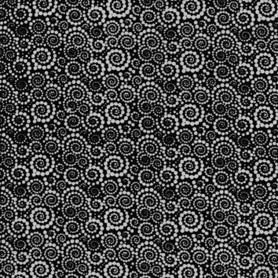 BATIK FABRIC - Dot Swirl in Black From Graphix Collection by Island ...