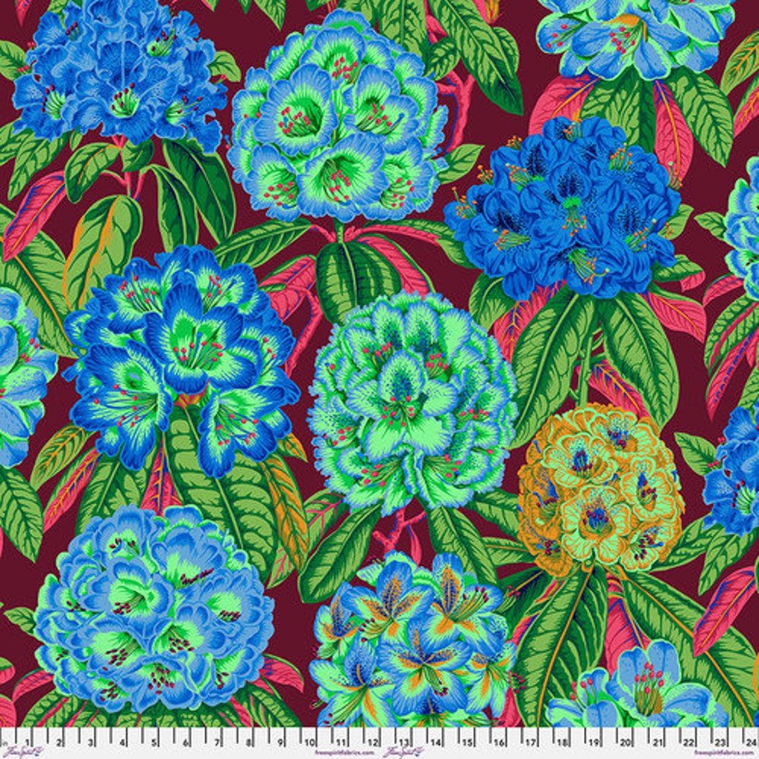KAFFE FASSETT Rhododendrons in GREEN by Philip Jacobs From the Kaffe Fassett Collective by ...